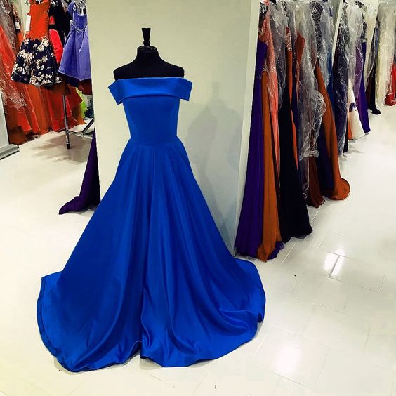 Strapless Royal Blue Long Evening Dress Prom Dress on Luulla
