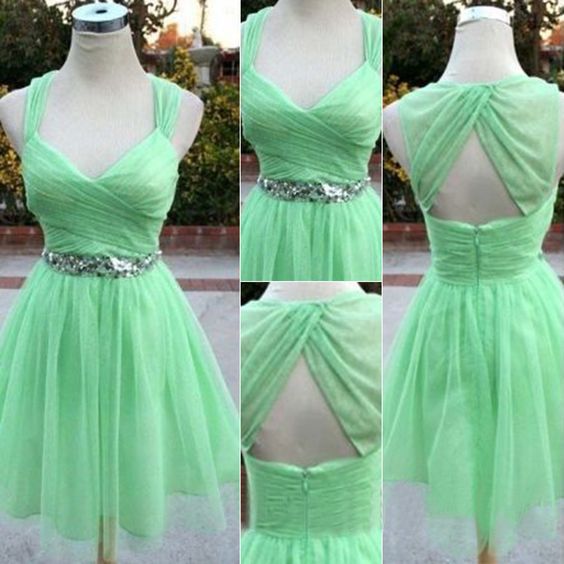 Short Homecoming Dress With Keyhole Back on Luulla