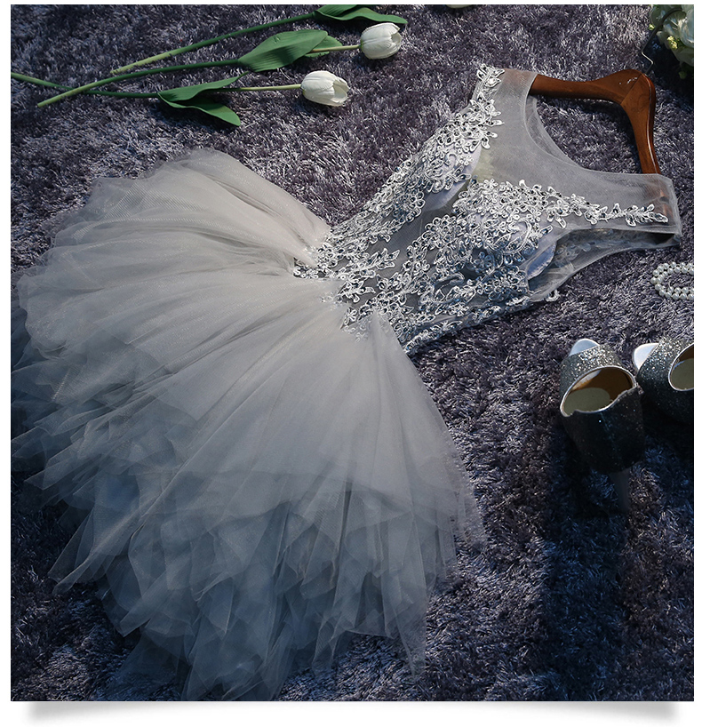 Illusion Gray Short Party Dress For Homecoming Graduation on Luulla