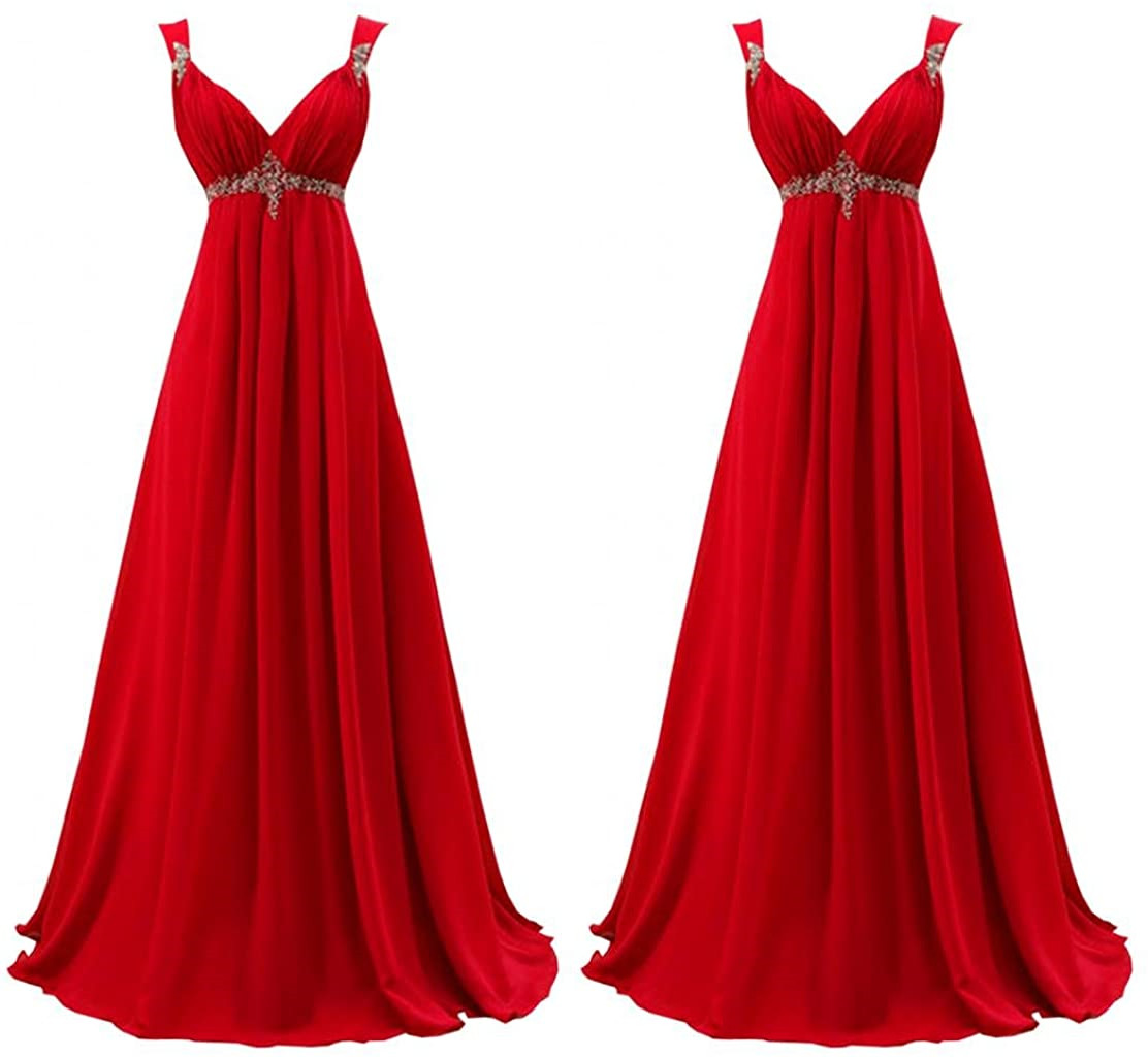 Empire Waist Red Long Evening Gowns Formal Dresses Women on Luulla