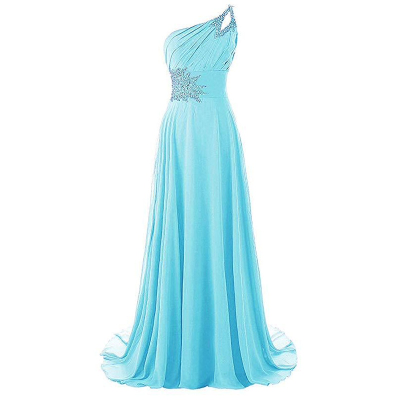 One Shoulder Long Evening Dresses Women Formal Dress Evening Gowns on ...