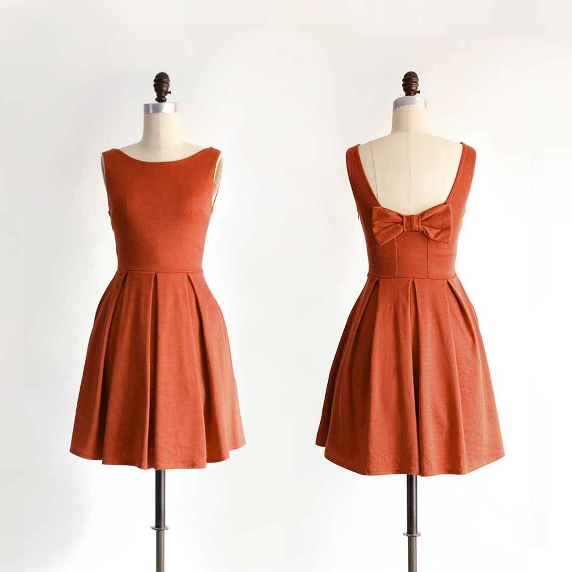 Burnt Orange Short Hoco Dresses Homecoming Semi Formal Occasion Gowns ...