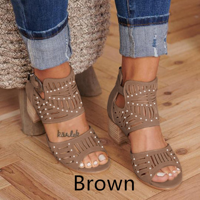 Women Sadal Hells Leather Shoes on Luulla