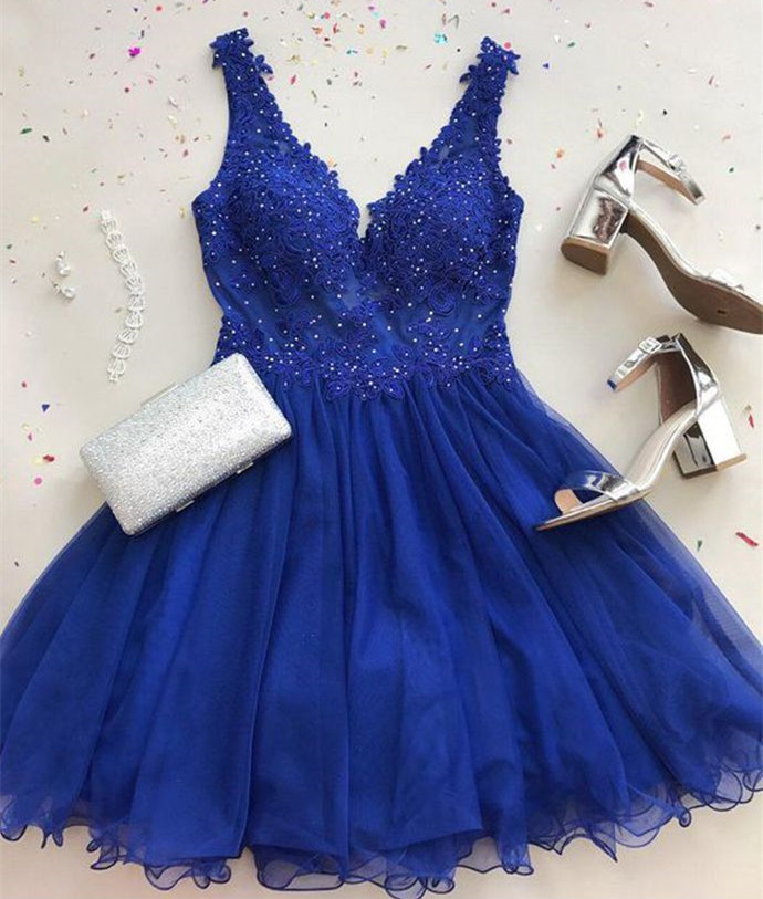 Royal Blue Short Hoco Party Dresses Homecoming on Luulla