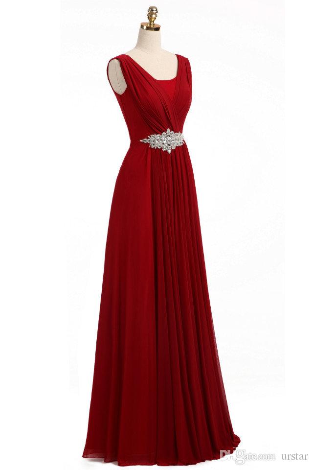 Sleeveless Long Red Pageant Dresses Evening Gowns on Luulla