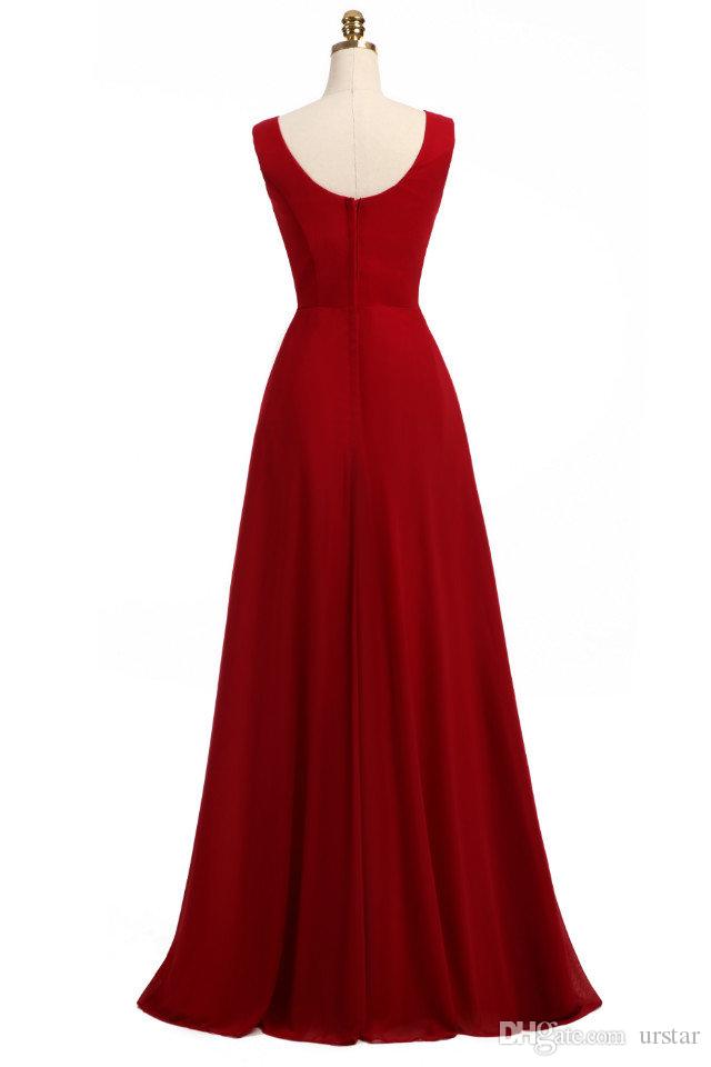 Sleeveless Long Red Pageant Dresses Evening Gowns on Luulla