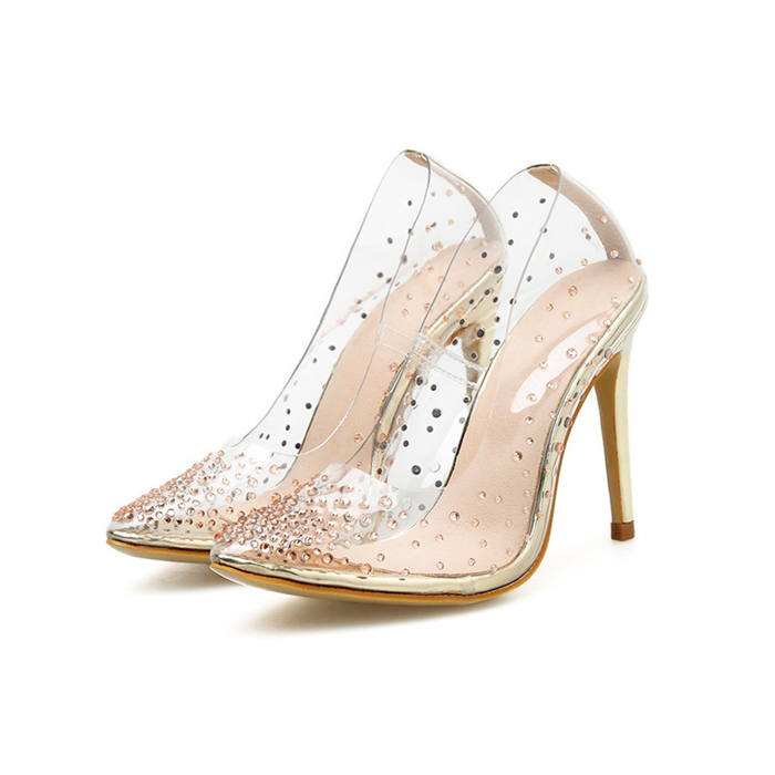 Rhinestones Decor Heels Pumps on Luulla