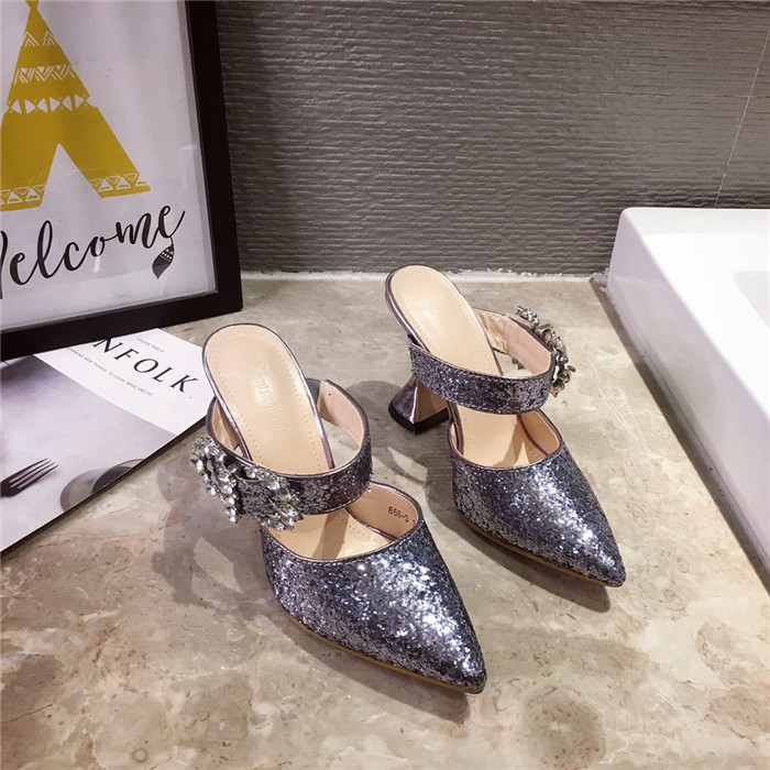 Glitter Mule Sandals on Luulla