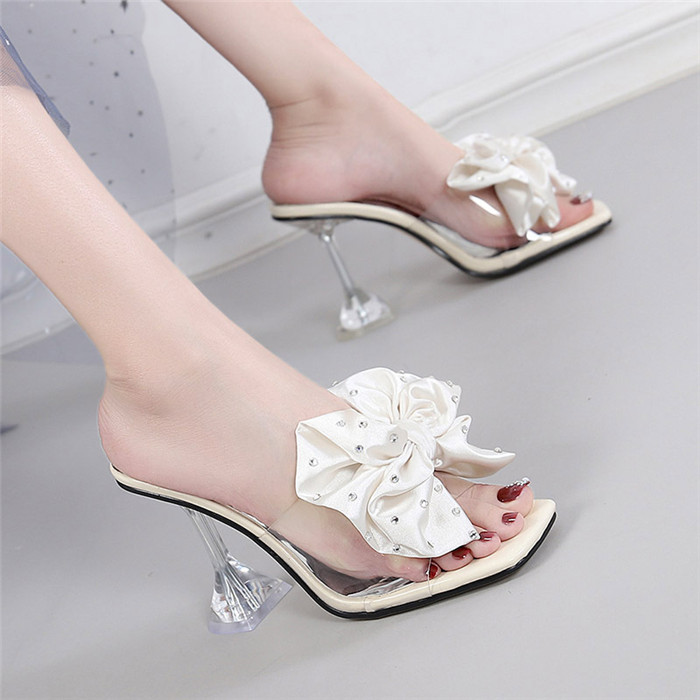 Rhinestones & Bow Decor Sandals on Luulla