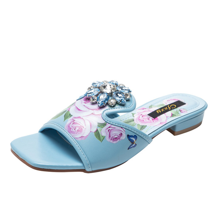 Crystal Decor Women Slides on Luulla