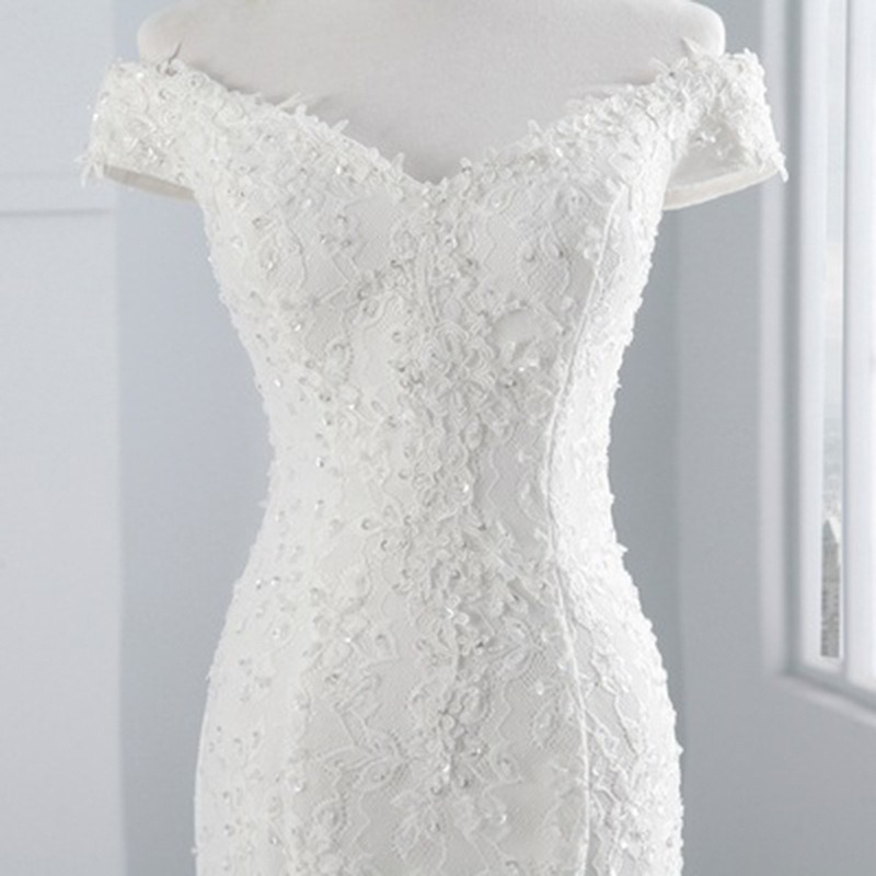 Off The Shoulder Lace Wedding Dresses For Brides Bridal Gowns Custom ...