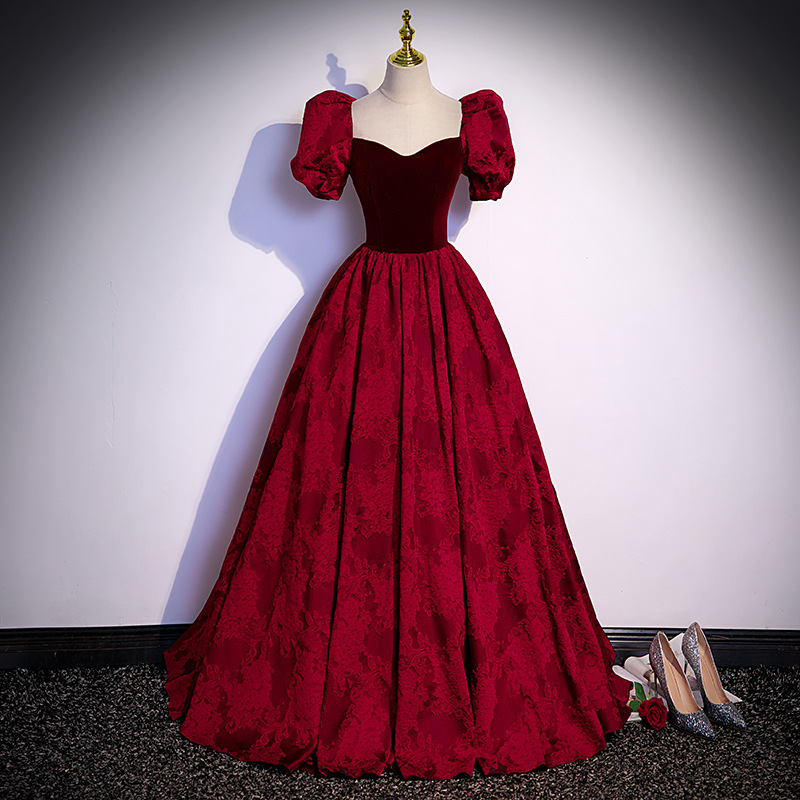 Latern Sleeves Long Princess Dress On Luulla