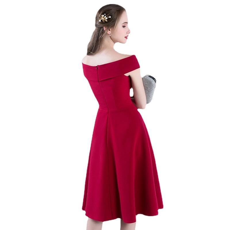 Off Shoulder Red Short Party Dress on Luulla