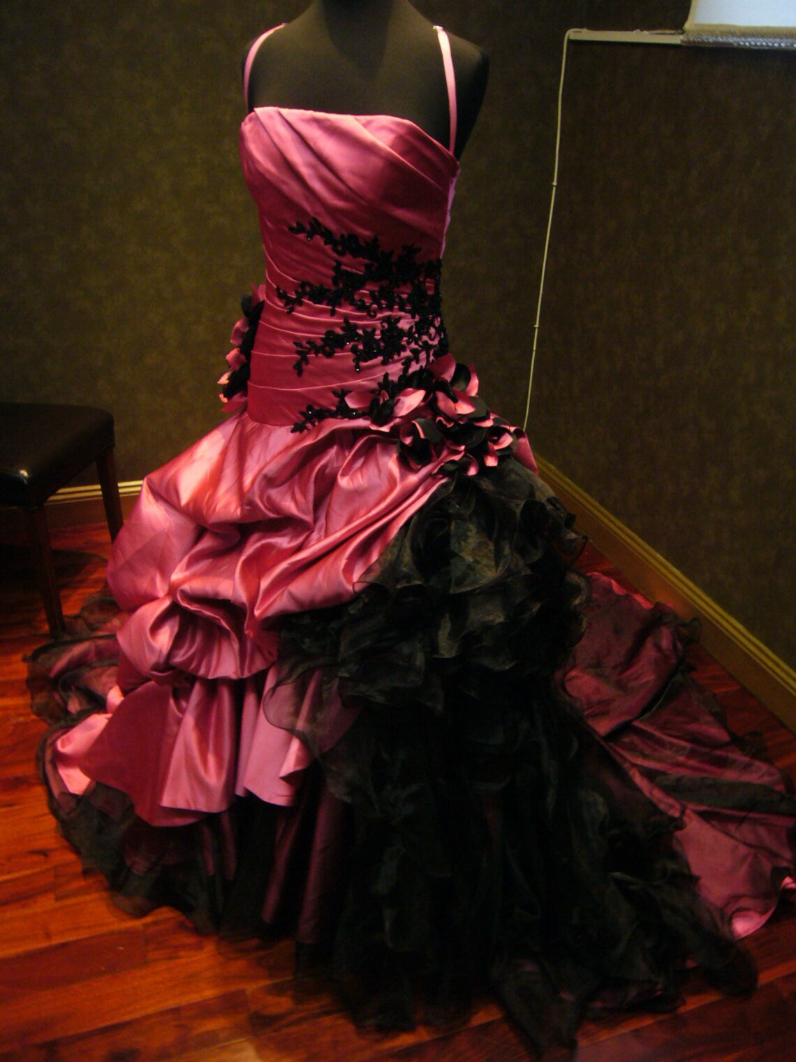 Satin And Organza Gothic Wedding Dress on Luulla