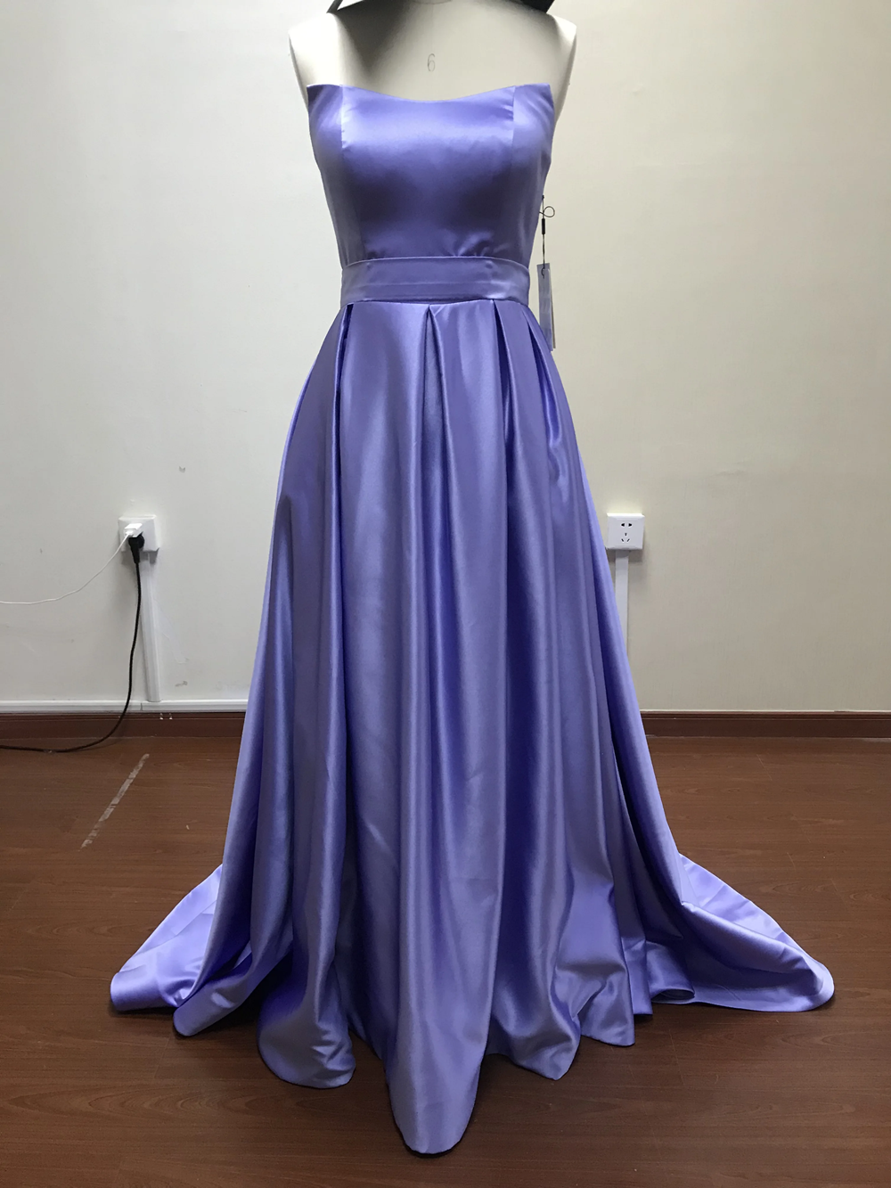 Purple Strapless Prom Dresses Long For Women 2025 Purple Long Satin ...